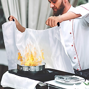 ELDAR 4-Pack Fire Blanket - X-Large Fiberglass Fire Blanket Fire Suppression Blanket - Fire Blankets Emergency for People - Fire Safety Blanket with Emergency Whistles - Fireblanket for Kitchen, Home