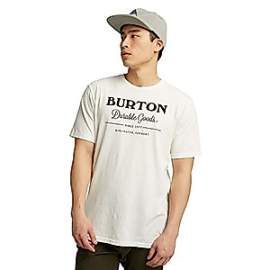 Burton Mens Durable Goods Short Sleeve Tee, Stout White New, Large