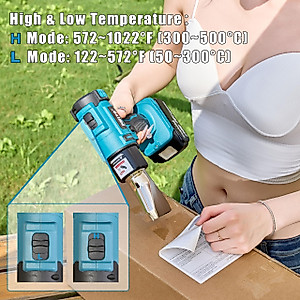 PMLYQ Cordless Heat Gun for Makita Battery,350W Fast Heating Soldering Hot Air Gun,2-Temp Setting Max 1022°F(550°C),Heat Gun for Tube Bending,Resin & Decorating (Tool Only NO Battery)
