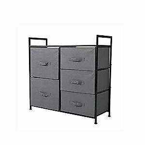 Nightstand Bedside Table Drawer Cabinet 5 Drawers Nightstand Dresser Storage Organizer Tower Cabinet Home Grey Modern Style Dresser Storage Tower Can Simply Organize Your Items Storage Tower Dresser