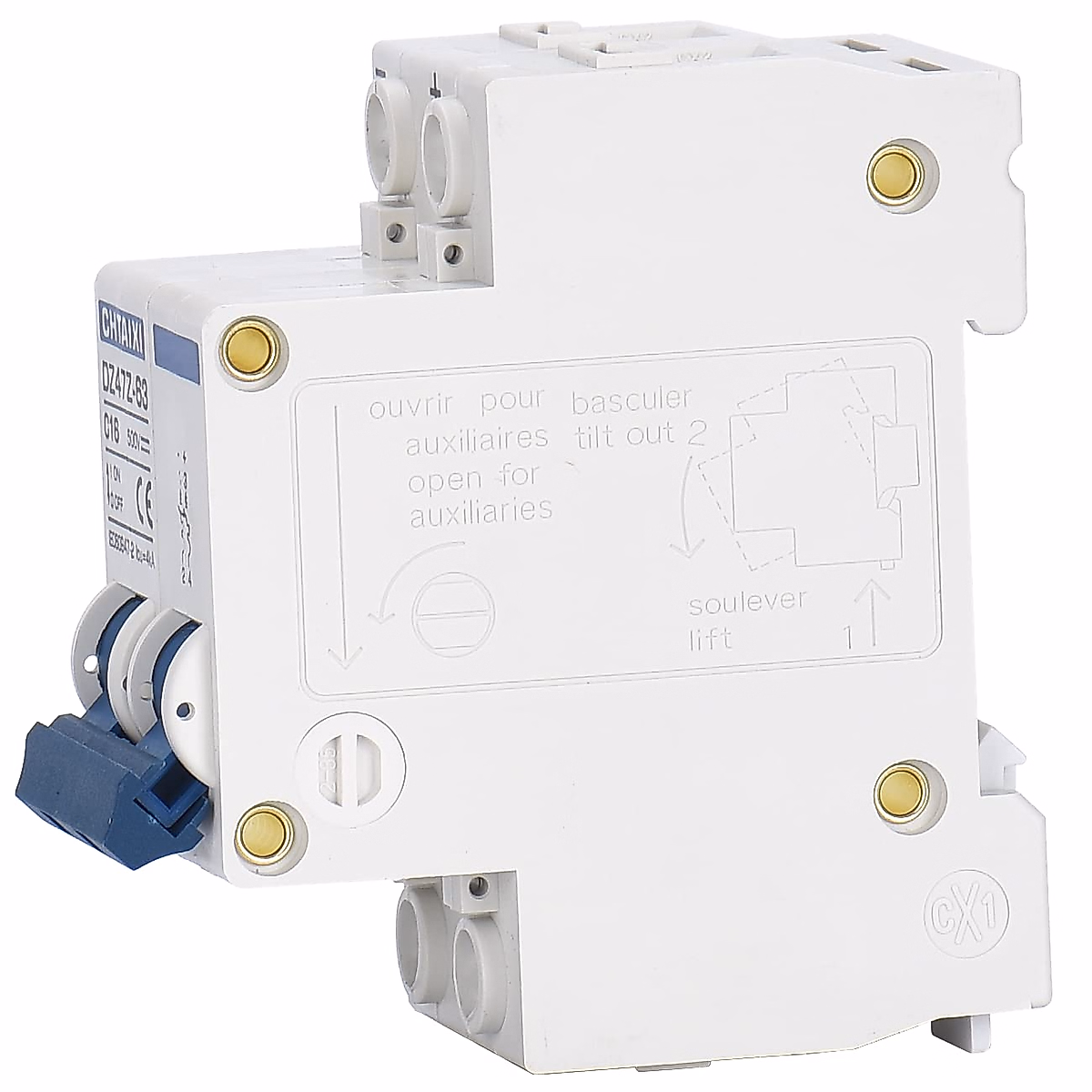 CHTAIXI DC Miniature Circuit Breaker, 2 Pole 1000V 16 Amp Isolator for Solar PV System, Thermal Magnetic Trip, DIN Rail Mount, Chtaixi DC Disconnect Switch C16