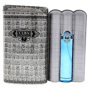 Cuba Original by Parfums Des Champs Prestige Platinum by Cuba, 3 oz Eau De Toilette Spray for Men (CUBPRPM0009002)