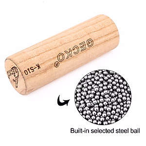 GECKO Maracas Sand Hammer Percussion Shaker Instrument, Wooden Natural Maracas for Adults, Used in Live Performances and Concerts, Suitable for Kahun Drummers, Guitarists and Singers