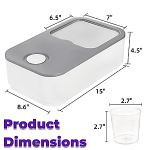 Goaste Laundry Pod Container with Slide Lid, 15 Inch Laundry Powder Holder with Measuring Cup, Large Capacity Laundry Detergent Storage Box for Organization (Fits 2 Bottles of Detergent, 120-150 Pods)