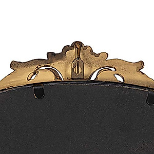 Kate and Laurel Arendahl Traditional Arch Mirror, 19" x 30.75", Gold, Baroque Inspired Wall Decor