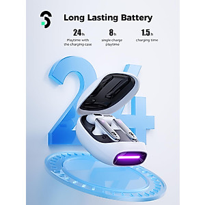 SOOMFON VR Wireless Gaming Earbuds 16ms Low Latency, Dual Connection, 2.4GHz Wireless, USB-C Dongle Included - Compatible with Quest 2, Quest Pro, PS5, PS4, Steam Deck, PC, Switch