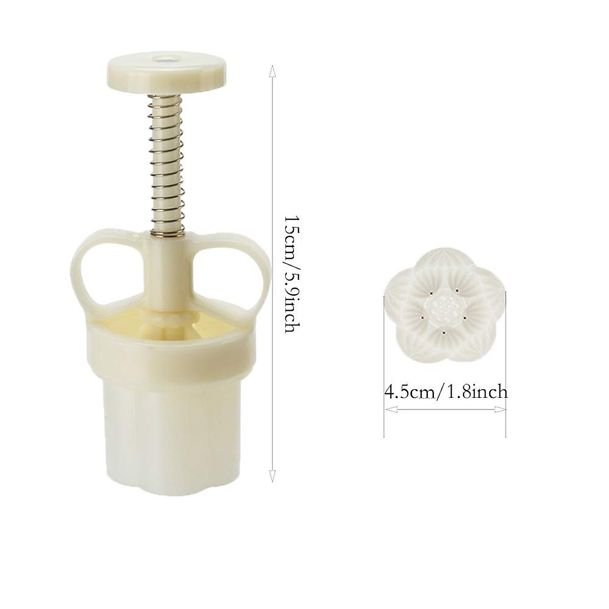 Ylskmu Cookie Stamp 6pcs 50g Moon Cake Mold Set, Thickness Adjustable Mid Autumn Festival DIY Hand Press Cookie Cutter Dessert Pastry Decoration Tool Moon cake Maker