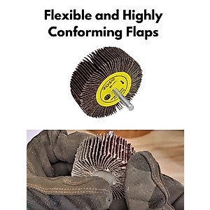 LINE10 Tools 40pk Flap Sanding Wheels Kit fits Drill and Die Grinder for Wood and Metal (16)