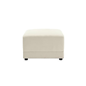 Morden Fort Ottoman Foot Rest for Sectional Couch Modular Sectional Sofa DIY [No Latch Fixing] Comfy Ottoman for Bedroom Living Room Sofa Couch Floor Ottoman Sturdy Backrest - Square Ottoman (Beige)