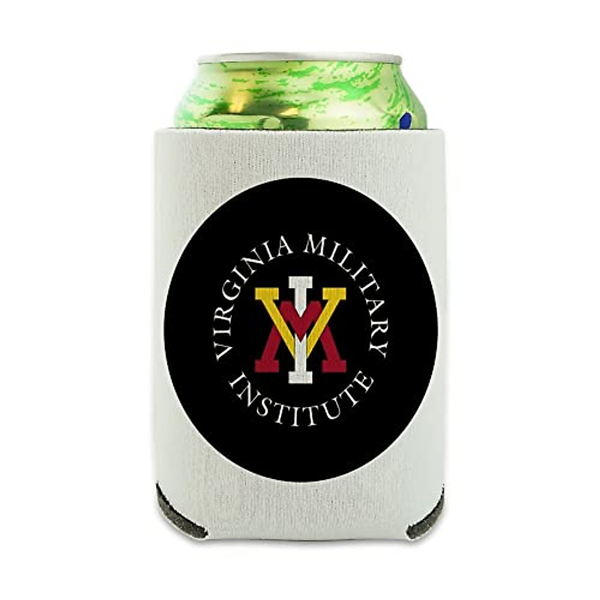 Virginia Military Institute Secondary Logo Can Cooler - Drink Sleeve Hugger Collapsible Insulator - Beverage Insulated Holder