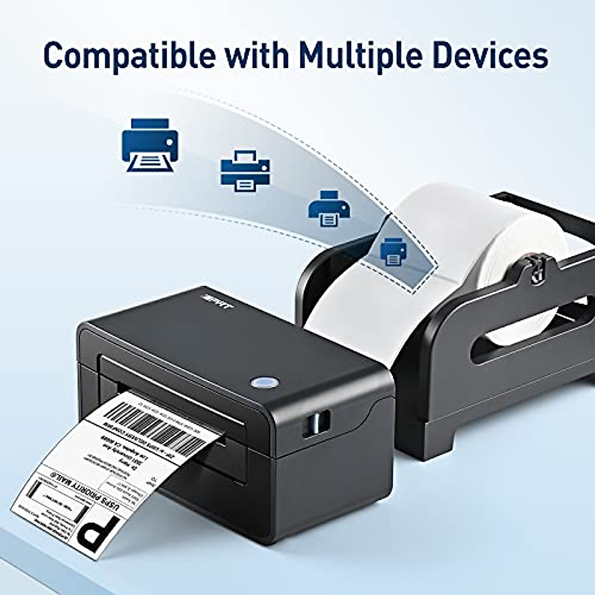 iDPRT Shipping Labels - 4×6 Thermal Direct Shipping Label, Fan-Fold Labels, Thermal Shipping Label for Label Printer, 500 Labels Per Stack, Address Blank Labels for Office, Strong Adhesive Labels