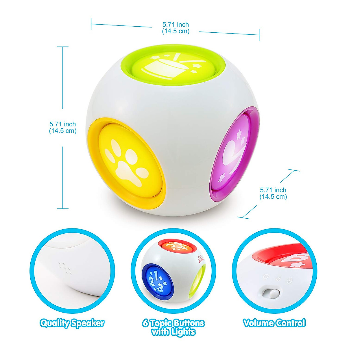 BEST LEARNING Learning Cube - Educational Musical Activity Center Block Toy for Infants Babies Toddlers 6-12 Month and up - Ideal 1 Year Old Baby Toys Gift - First Boy or Girl Birthday Present