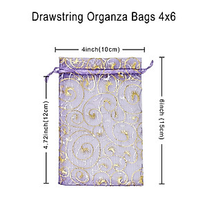 Jexila 100PCS Rainbow Organza Bags 4x6 inch for Jewelry Drawstring Mesh Gift Bags for Wedding Party Favor Pouches Christmas Bags (Eyelash Rainbow)