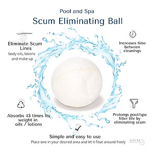 Macke Pool & Patio Spa Marvel Treatment and Conditioner, Spa Marvel Cleanser, Spa Marvel Filter Cleaner natural solution hot tub water care system moisturizer cleaner and Absorbent Sponge