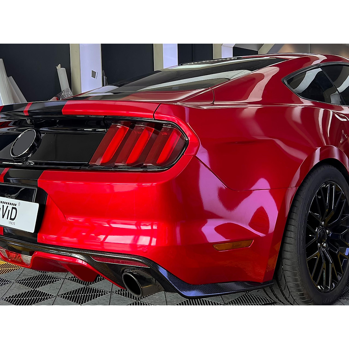 VViViD+ Ultra Gloss Metallic Candy Red Vinyl Car Wrap Premium Paint Replacement Film Roll with Nano Air Release Technology (1ft x 5ft)