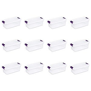 Sterilite Clear Storage Boxes with Latches Bundle (12-Pack)