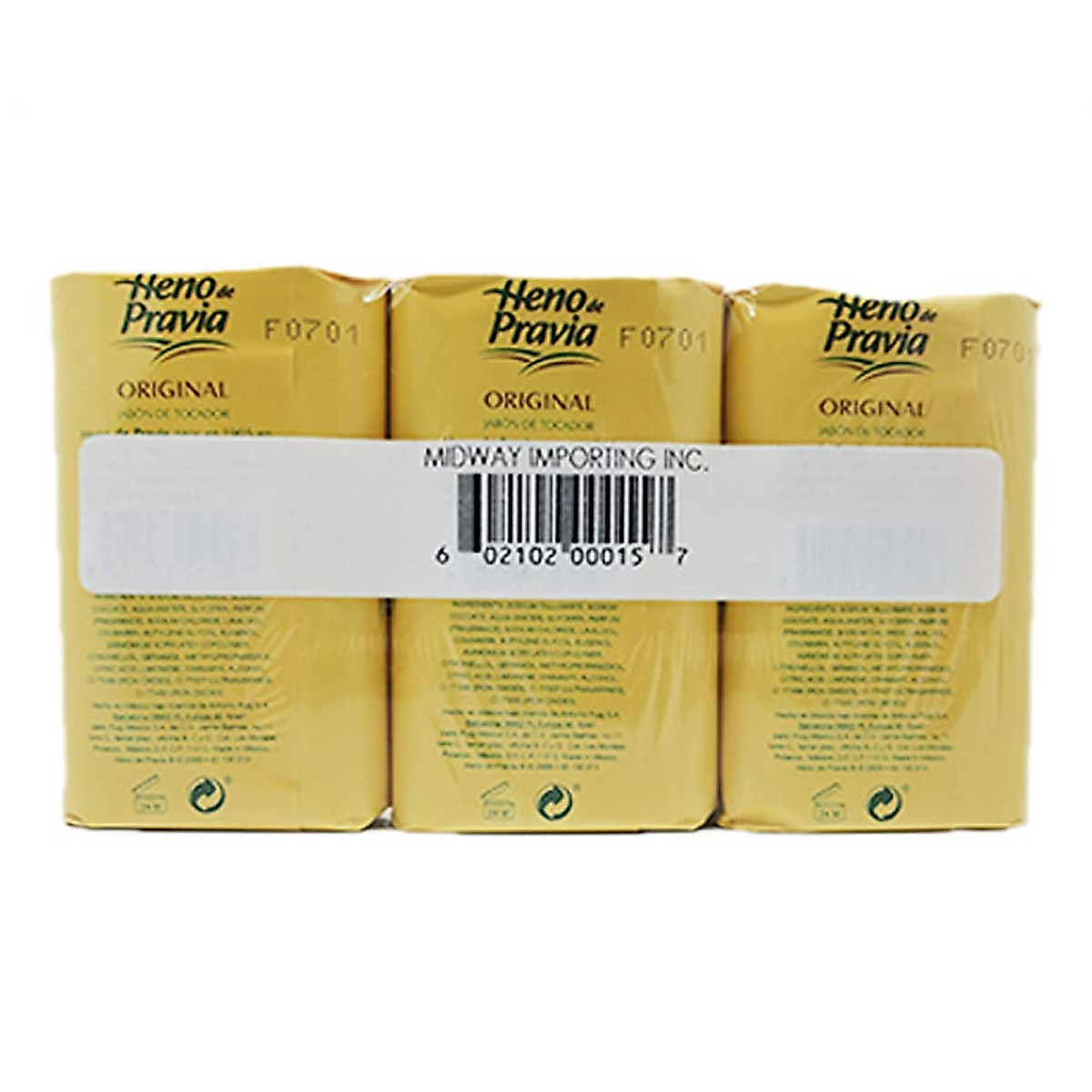 Heno De Pravia Soap LARGE 4.4 oz. Ea. ORIGINAL ( 6 Soaps Total)