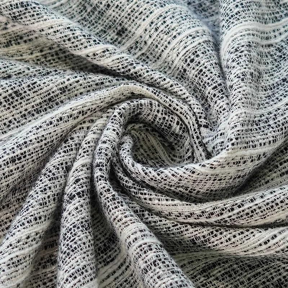 XMTXZYM 2 Meter Striped Yarn Dyed Jacquard Fabric Women's Dress Bag Decorative Sewing Fabric