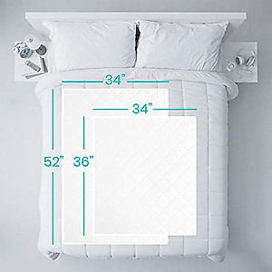 Vive Bed Pads for Incontinence Washable, Bed Wetting Protection for Adults & Elderly - Waterproof Reusable Underpads for Women, Men, Kids, Pets (34" x 36", 1.00)