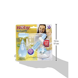 Nuby Small 6-Piece Medical Kit for Healthy Baby, Infant, Child, Nursery Care, Colors May Vary