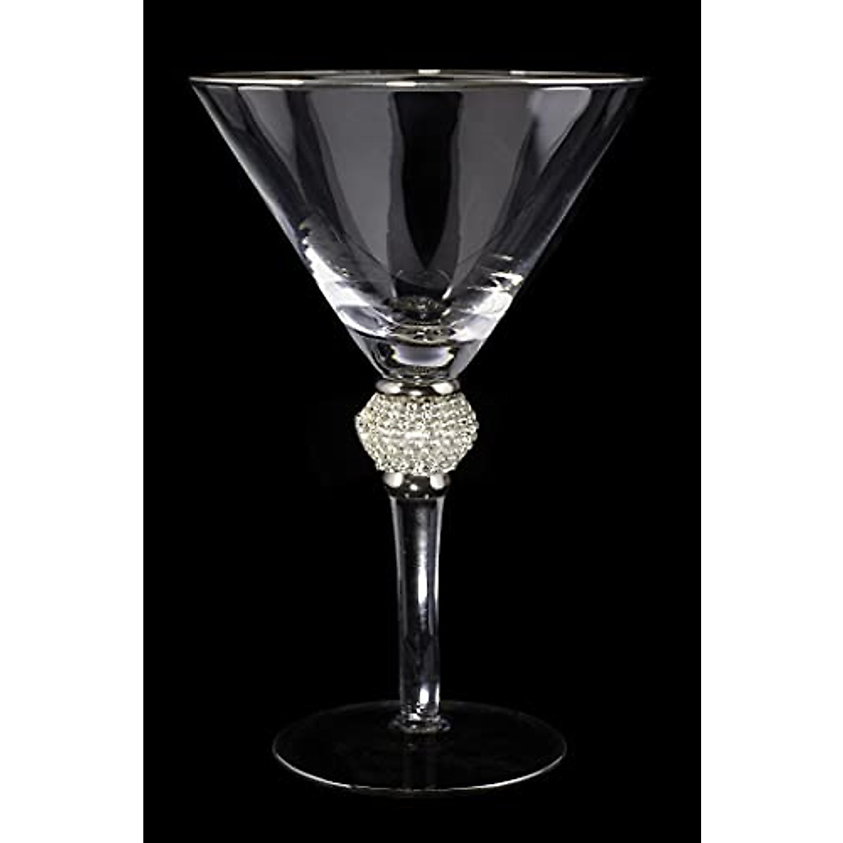 BarTata, The STAR Diamond Ball Martini Glass Exquisite Martini Glasses for Home and Bar Limited Edition Stemmed Margarita, Manhattan, Cosmopolitan Cocktail Glass Inspirational Gift for Martini Lover