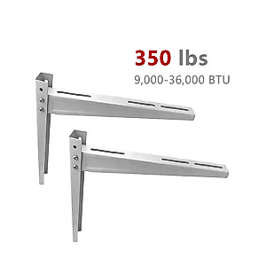 LBG Products Universal Heavy Duty Outdoor Wall Mounting Bracket for Ductless Mini Split Air Conditioner Condenser Unit,Heat Pump Systems, Support up to 350lbs( 9000-36000BTU)
