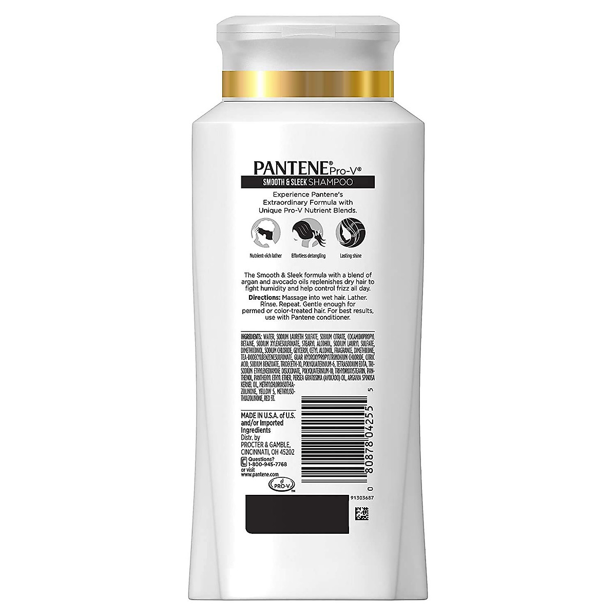 Pantene Pro-V Smooth & Sleek Shampoo, 25.4 fl oz