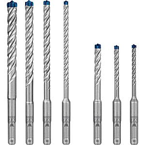 Bosch 7X Expert SDS plus-7X Hammer Drill Bit Set (for Soft Stone, Hard Stone, Ø 5-12 mm, Professional Accessory Rotary Hammer Drill)