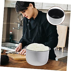 FELTECHELECTR Rice Cooker Liner Rice Pot Inner Pot Rice Cooking Multi-use Pot Cooked Rice Container Power Cooker Parts Cooker Inner Tank Aroma Rice Cooker 10 Cup Food Insert Intelligent Alloy
