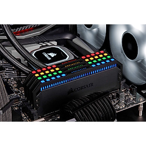 Corsair Dominator Platinum RGB 128GB (4x32GB) DDR4 3600MHz C18 Desktop Memory (12 Ultra-Bright CAPELLIX RGB LEDs, Patented Dual-Channel DHX Cooling Technology, Intel XMP 2.0 Support) Black