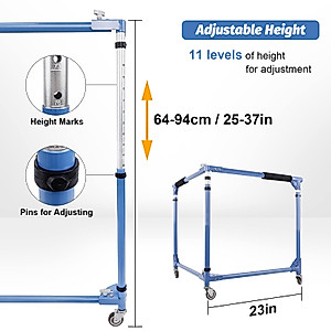 GanFindX Folding Skater Aid for Kids Roller Skating, Adjustable Height Roller Skate Trainer for Kids Toddler Training Walker (Denim Blue)