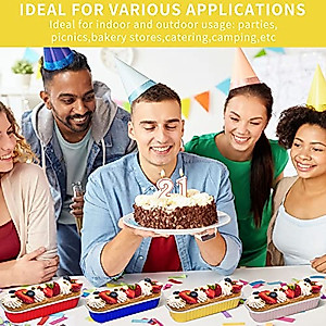 HEYYUMI Disposable Mini Loaf Pans with Lids, 50pcs 6.8oz Aluminum Foil Narrow Cake Pans,Rectangle Cupcake Baking Cups Ramekins Tins Liners Containers Flans for Bread Muffin Brownie Cheesecake(Gold)