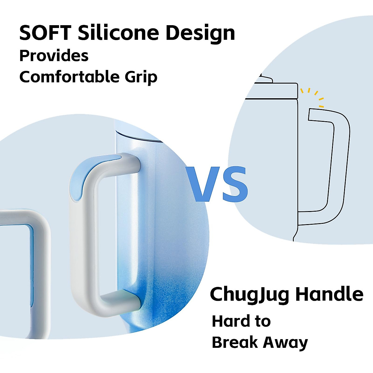 40 oz Tumbler with Handle and Straw Lid, Reusable Leak-Proof Insulated Tumblers, Stainless Steel Coffee Tumbler Cups, Travel Mug for Home Office, Keep Cold 34Hrs, Cup Holder Friendly(Ocean Breeze)