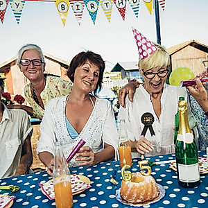 Black Happy 50th Birthday Tinplate Badge Pin, Black Rosette Birthday Button for Men Women, Golden Balloon 50th Birthday Award Badge Pin, Fifty Years Old Birthday Party Decorations