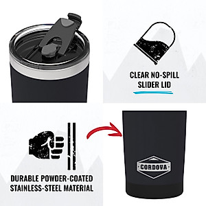 Cordova Outdoors Trailhead Class Tumbler, Obsidian, 20 oz