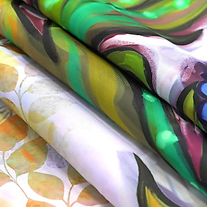 Neasow Boho Floral Shower Curtains for Bathroom, Bright Fabric Blossom Shower Curtain with 12 Hooks, Multi Color 72"×72"