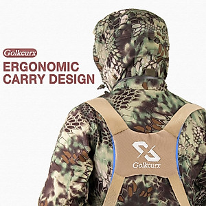 Golkcurx Binocular Harness, Adjustable Bino Harness Chest Pack, Waterproof Binoculars Harness for Hiking, Hunting