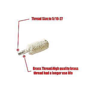 Bore Baby 12 Gauge Bore Mop Gun Cleaning Brushes for 12ga Shotgun Cleaning (6 Pieces)