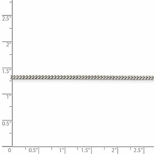 Solid 925 Sterling Silver 2mm Curb Cuban Chain Necklace - with Secure Lobster Lock Clasp 20"