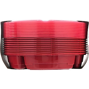 GoodCook BPA Free Meal Prep Round 3-Comparment Container, Set of 10 – Microwave & Dishwasher-Safe Food Organizers, Food Storage Set with Snap Shut Lids, Meal Prep Kitchen Containers