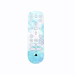 PlayVital Pale Blue Watercolor Full Set Skin Decal for ps5 Console Disc Edition, Sticker Vinyl Decal Cover for ps5 Controller & Charging Station & Headset & Media Remote