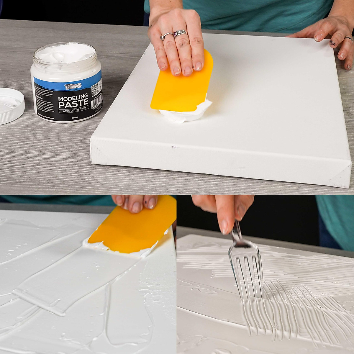 U.S. Art Supply Modeling Paste Acrylic Medium, 500ml Tub