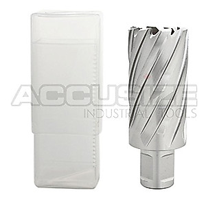 Accusize Industrial Tools 1-1/4'' Diameter x 2'' Depth Hss Annular Cutter Set and 1 Pilot Pin, 3/4'' Shank, 2081-2025pin