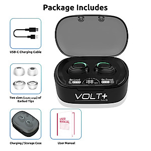 Wireless PRO Bluetooth 5.3 Earbuds Compatible with Samsung Galaxy S3 Slim + 2,000mah PowerBank 36 Hour Use, Wireless IPX4 Waterproof/Sweatproof/Noise Reduction with Quad Mic