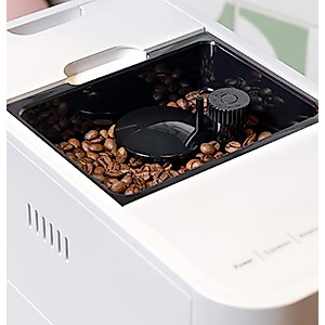 Café Affetto Automatic Espresso Machine + Milk Frother | Built-In & Adjustable Espresso Bean Grinder | One-Touch Brew in 90 Seconds | Matte White, 1.2 Liter, (C7CEBBS4RW3)