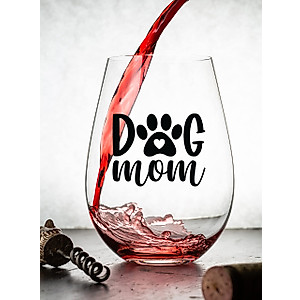 Dog Mom Gifts for Women - Funny Dog Mom Wine Glass & Coffee Mug for Mother’s Day, Christmas Gift, Best Friend Gift, Birthday’s, Grandma