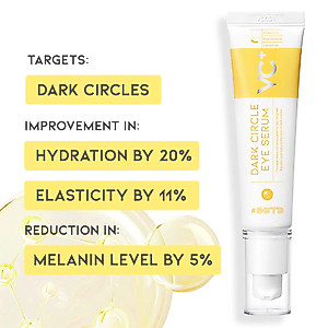 Dark Circle Remover Eye Serum, Eye Bags Treatment for Men and Women, Vitamin C, Niacinamide, Ceramide, Vegan Under Eye Treatment 30g