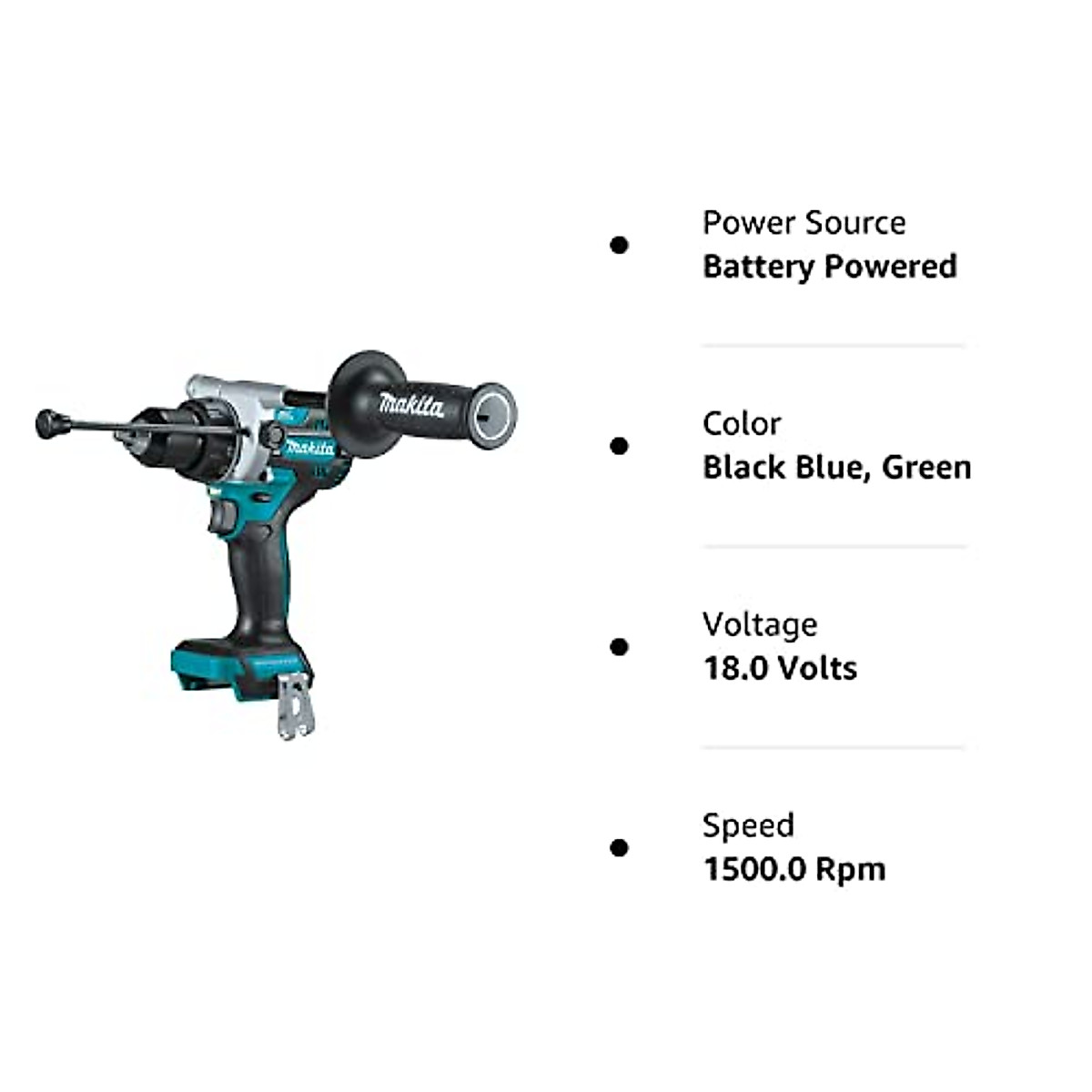 Makita XPH14Z 18V LXT Lithium-Ion Brushless Cordless 1/2" Hammer Driver-Drill, Tool Only (Renewed)