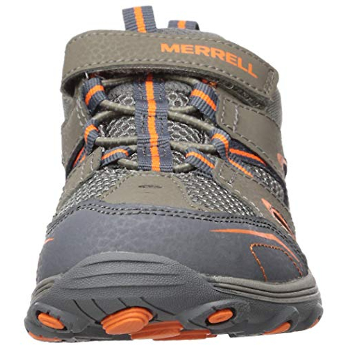 Merrell Trail Chaser Hiking Sneaker, Gunsmoke/Orange, 13 US Unisex Little Kid