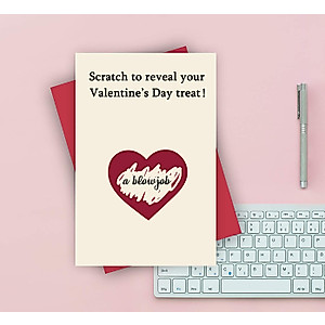 Scratch Valentine’s Day Card, Special Interactive Funny Naughty Card for Boyfriend Husband Fiance